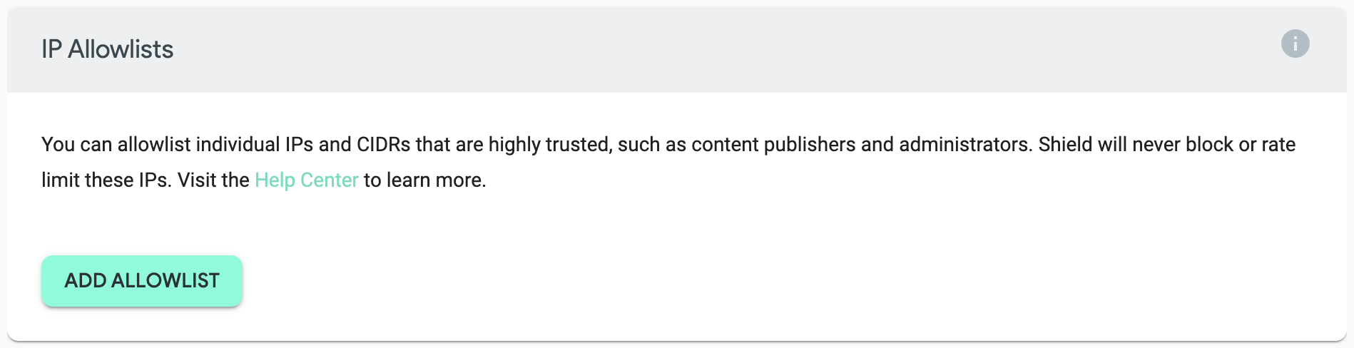 Allowlist trusted IP addresses